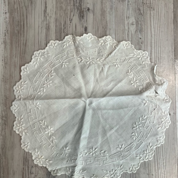Dining | Elegant White Embroidered Table Doily | Poshmark